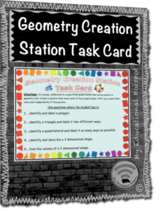 geometry creation station task card