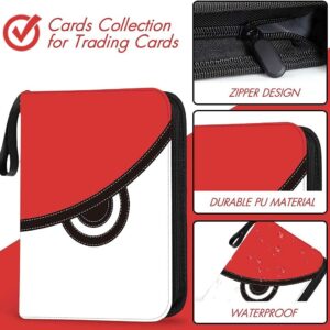 400 Pockets Trading Card Sleeves Binder Compatible with Football Cards, Zipper Binder Card Holder Fit for Baseball Card Binder with Sleeves