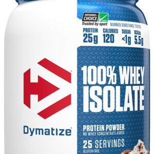 Dymatize 100% Whey Isolate Protein Powder, Fast Digestion & Absorption, Banned Substance Tested, Classic, 1.76 Pound, Chocolate, 27.2 Oz