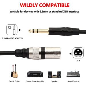 Oluote 6.35mm (1/4 Inch) to XLR Male Balanced Signal Interconnect Cable, TRS Male to XLR Cable MIC Audio Interconnect Cable for Studio Sound Consoles Jack Lead (1.5M/4.9FT)