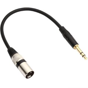 Oluote 6.35mm (1/4 Inch) to XLR Male Balanced Signal Interconnect Cable, TRS Male to XLR Cable MIC Audio Interconnect Cable for Studio Sound Consoles Jack Lead (1.5M/4.9FT)