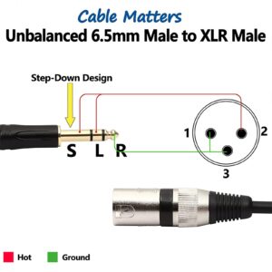 Oluote 6.35mm (1/4 Inch) to XLR Male Balanced Signal Interconnect Cable, TRS Male to XLR Cable MIC Audio Interconnect Cable for Studio Sound Consoles Jack Lead (1.5M/4.9FT)