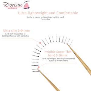 Dorisue Bottom lashes Lightweight Short Lower lashes 4 Pairs Lashes Pack Natural Looking wispy lashes