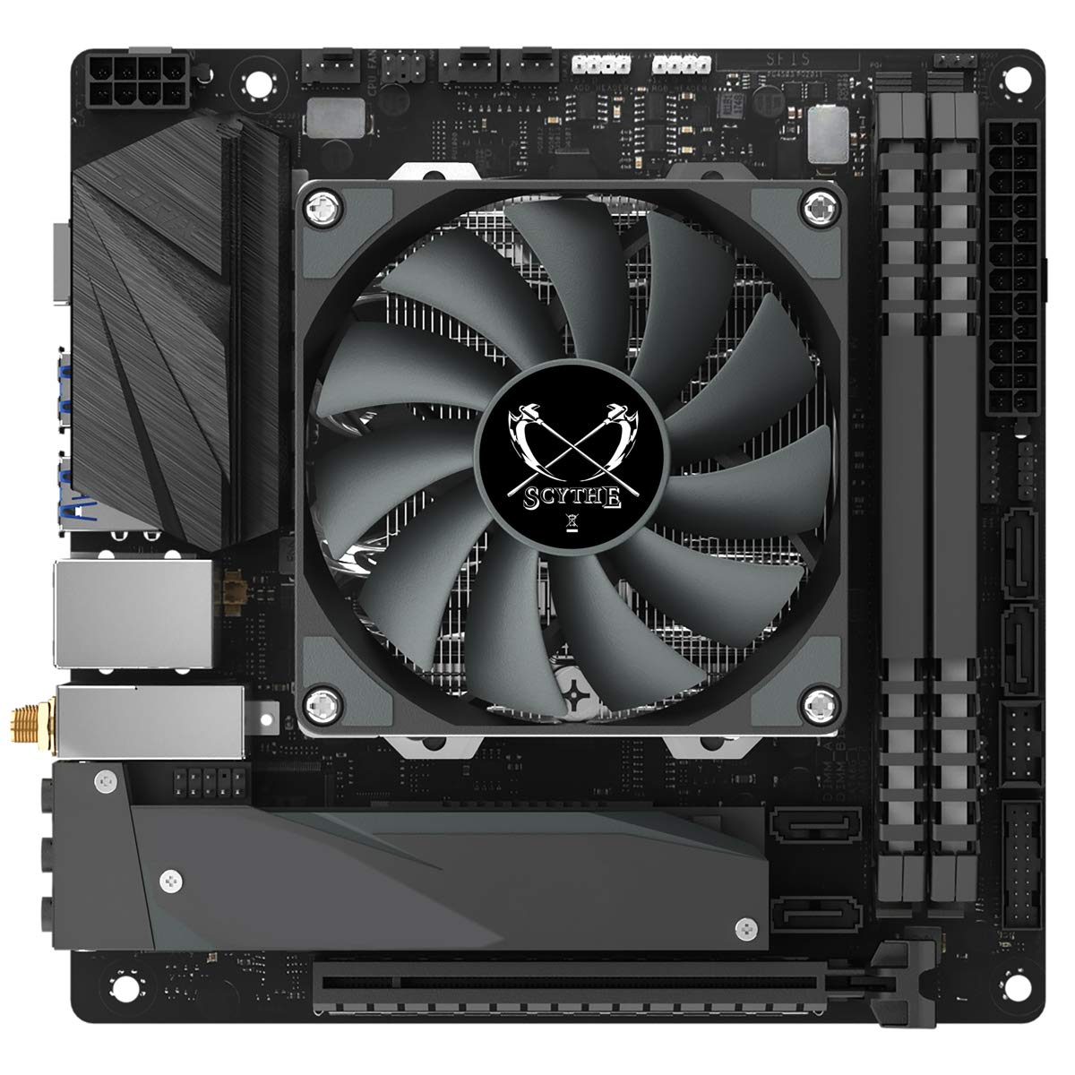 Scythe Shuriken 2 CPU Air Cooler, 92mm Low Profile (58mm Tall), Intel LGA1151, AMD AM4/Ryzen