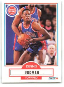 basketball nba 1990-91 fleer #59 dennis rodman #59 nm pistons