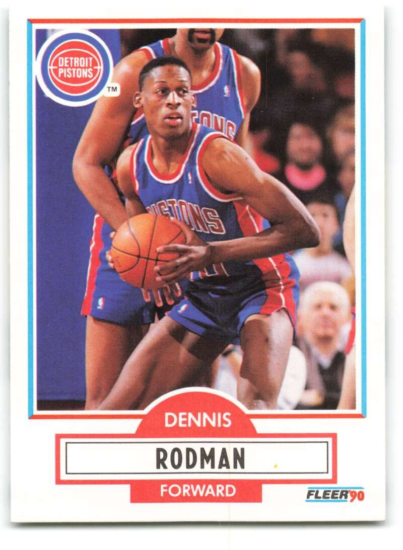 Basketball NBA 1990-91 Fleer #59 Dennis Rodman #59 NM Pistons