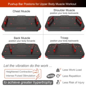 VT027 Vibration Plate Exercise Machine - Pivotal Oscillation, Low Frequency, High Amplitude | Patented Aluminum Twin-Coupler Design | Push-up Bars | High Performance Machine in a Thin Machine Body