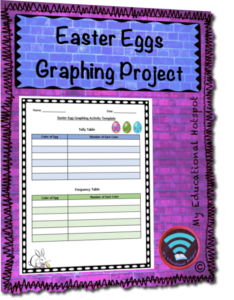 easter eggs math graphing project pack