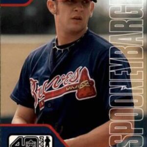 2002 Upper Deck 40-Man Baseball #499 Tim Spooneybarger Atlanta Braves Official MLB Trading Card From The UD Company