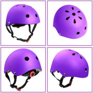 Adjustable Helmet for Ages 5-16 Kids Toddler Boys Girls Youth,Protective Gear with Elbow Knee Wrist Pads for Multi-Sports Skateboarding Bike Riding Scooter Inline skatings Longboard Roller Skate