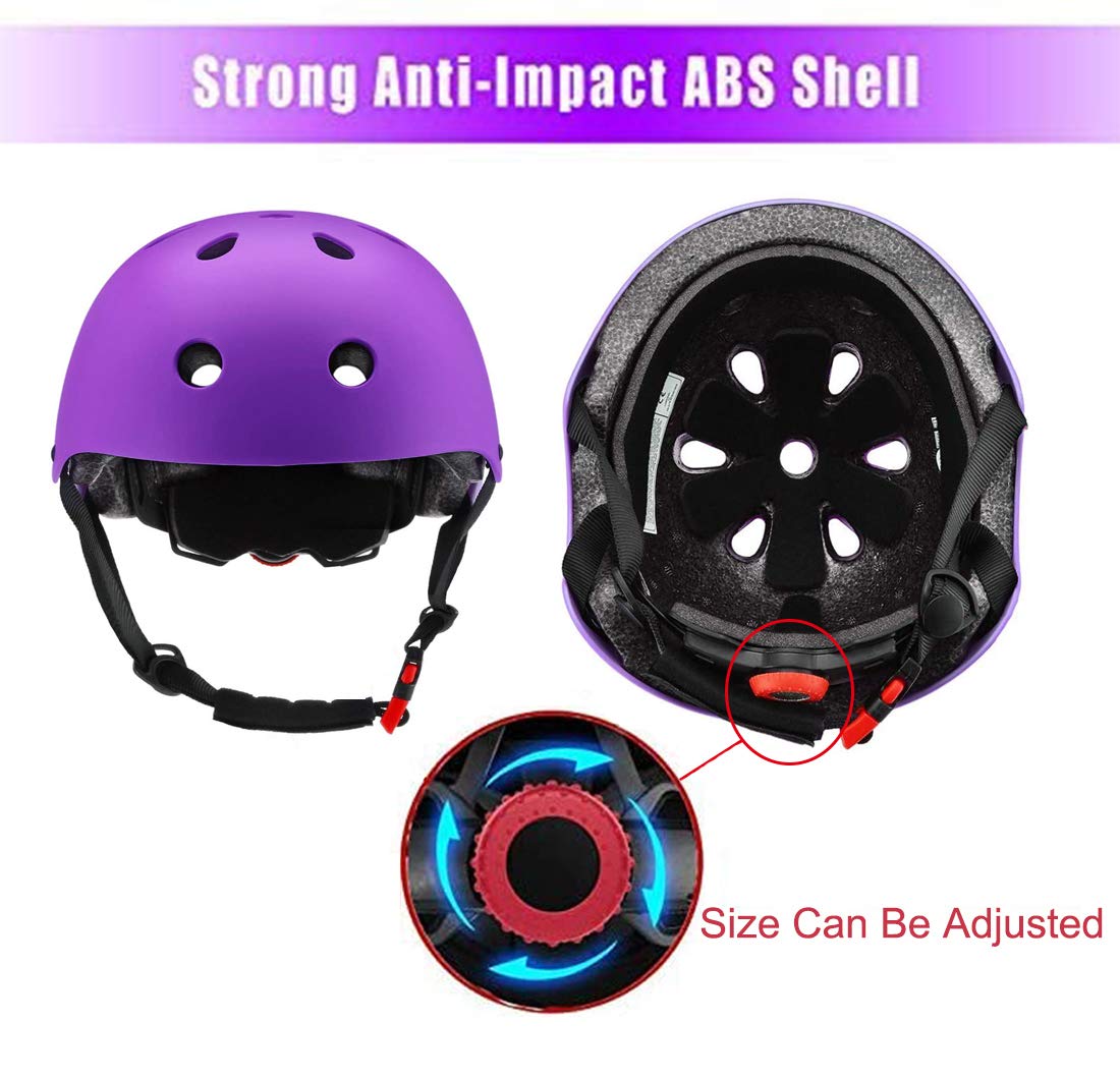 Adjustable Helmet for Ages 5-16 Kids Toddler Boys Girls Youth,Protective Gear with Elbow Knee Wrist Pads for Multi-Sports Skateboarding Bike Riding Scooter Inline skatings Longboard Roller Skate