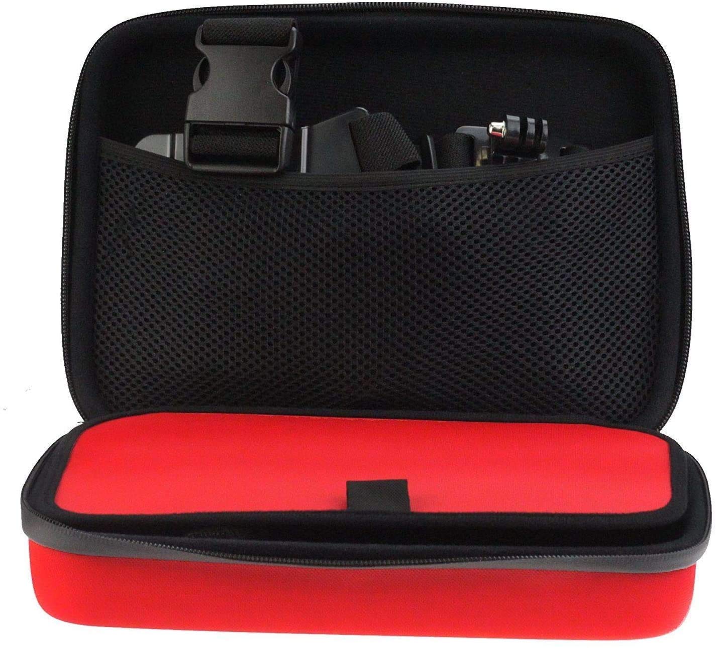 Navitech Red Heavy Duty Robust Action Camera Hard Case - Compatible with The Dragon Touch Vision 3 PRO