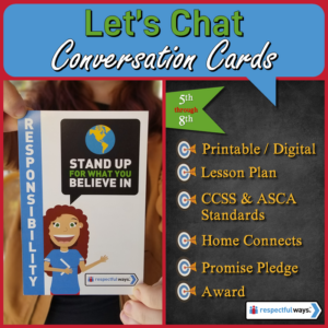 social emotional learning | distance learning | responsibility | stand up for beliefs conversation cards | middle school