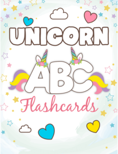 unicorn abc flashcards