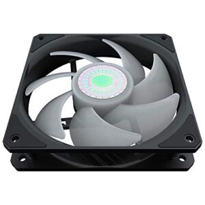 Cooler Master SickleFlow 120 V2 Blue Led Square Frame Fan, Air Balance Curve Blade, Sealed Bearing, 120mm PWM Control for Computer Case & Liquid Radiator