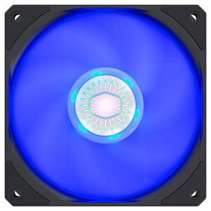 Cooler Master SickleFlow 120 V2 Blue Led Square Frame Fan, Air Balance Curve Blade, Sealed Bearing, 120mm PWM Control for Computer Case & Liquid Radiator