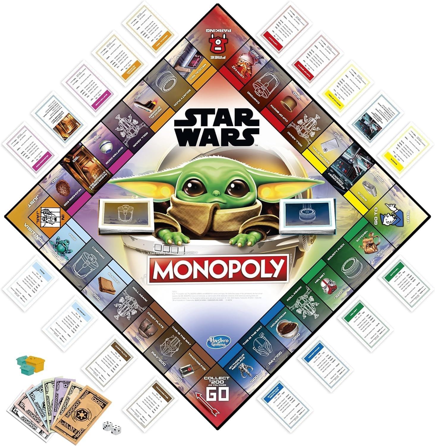 Monopoly: Star Wars The Child Edition Board Game for Families and Kids Ages 8 and Up, Featuring The Child, Who Fans Call Baby Yoda