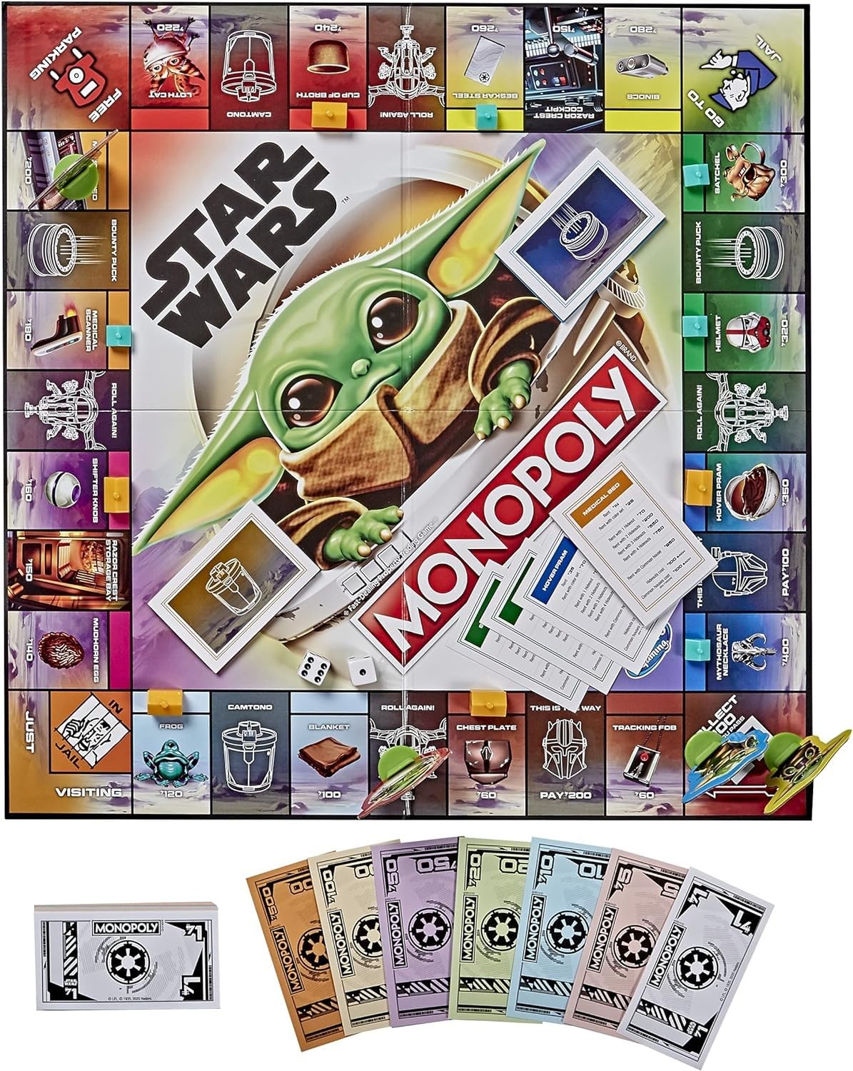 Monopoly: Star Wars The Child Edition Board Game for Families and Kids Ages 8 and Up, Featuring The Child, Who Fans Call Baby Yoda