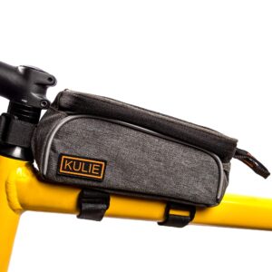 kulie bicycle phone holder, waterproof bag, scooter and motorcycle accessories, waterproof phone case, top tube bike bag, unisex handlebar bag, bicycle accessories for men, black