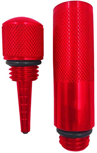 imUfer No Oil Leakage Aluminum Mess Free Oil Change Red Funnel and Red Generator Magnetic Tip Dipstick Oil Dip Stick Replacement for Inverter Generator EU2000 with Crisp Knurling Design