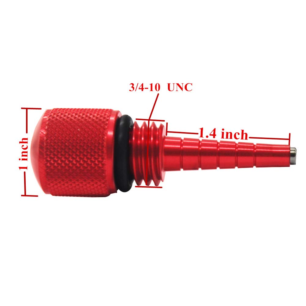 imUfer No Oil Leakage Aluminum Mess Free Oil Change Red Funnel and Red Generator Magnetic Tip Dipstick Oil Dip Stick Replacement for Inverter Generator EU2000 with Crisp Knurling Design