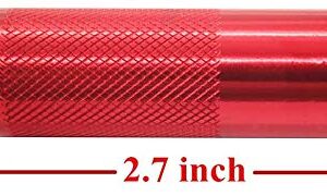 imUfer No Oil Leakage Aluminum Mess Free Oil Change Red Funnel and Red Generator Magnetic Tip Dipstick Oil Dip Stick Replacement for Inverter Generator EU2000 with Crisp Knurling Design