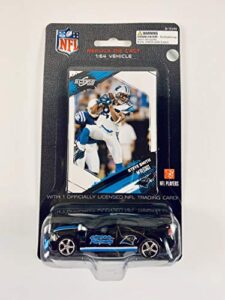 press pass nfl players replica die cast car with card 1:64 scale dodge charger - steve smith carolina panthers