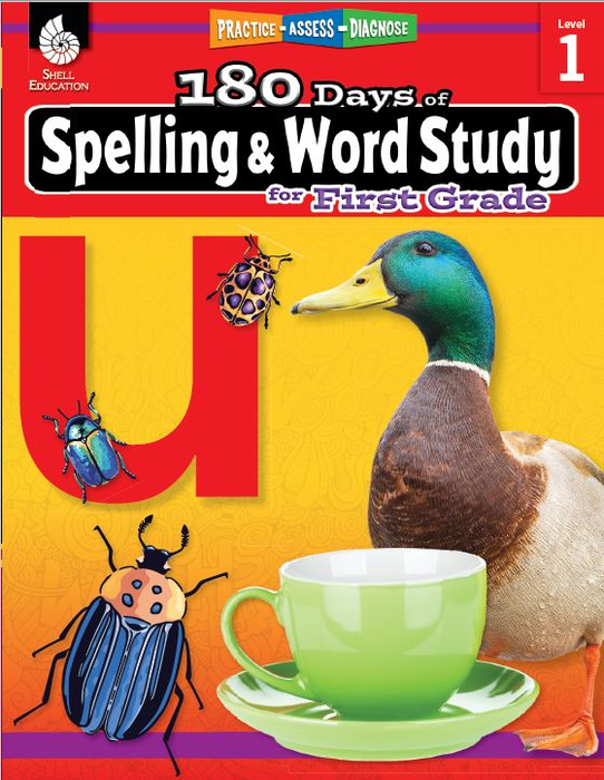 180 days of Spelling for First Grade daily workbook