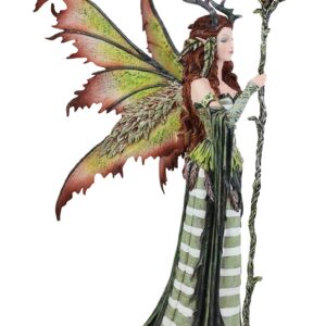 Ebros Whimsical Forest Tree Ent Greenwoman Dryad Fairy with Merlin's Staff and Crown of Branches Statue 19" Tall by Amy Brown Garden FAE Pixies Fairies Whimsical Fantasy Figurine Decor