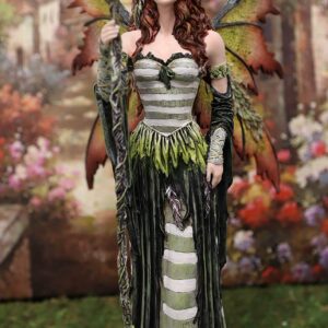 Ebros Whimsical Forest Tree Ent Greenwoman Dryad Fairy with Merlin's Staff and Crown of Branches Statue 19" Tall by Amy Brown Garden FAE Pixies Fairies Whimsical Fantasy Figurine Decor