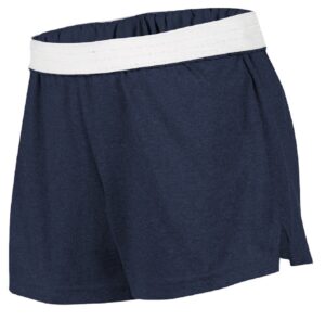 soffe athletic cheer short team navy heather large