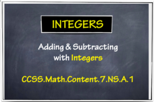 integers - addition & subtraction - lesson & practice