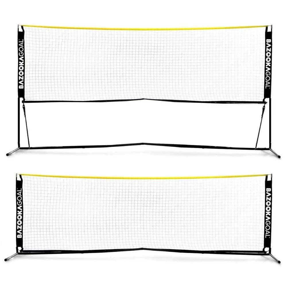 Bazookagoal Portable Soccer Tennis Net 9.8x3.3ft Complete Set – Adjustable and Foldable Training Tennis Net for Kids and Adults