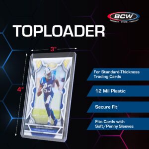 BCW 100 Top Loaders + Penny Sleeves | 100 Each: Trading Card Sleeves & Toploaders for Cards | for Your TCG, Pokemon, MTG Cards, Ultra Clear Baseball Card Protectors. for Pro Collectors and Hobbyists