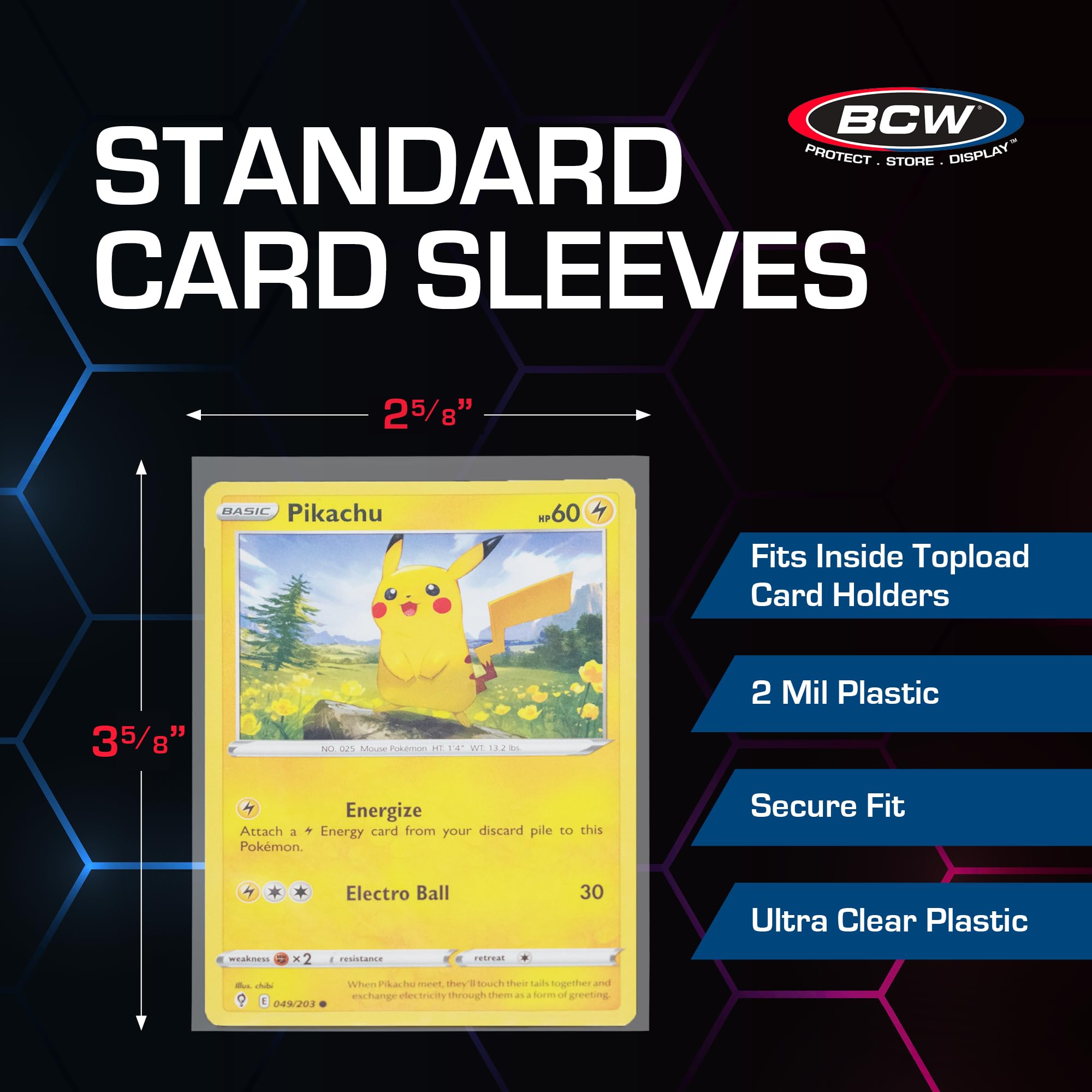 BCW 100 Top Loaders + Penny Sleeves | 100 Each: Trading Card Sleeves & Toploaders for Cards | for Your TCG, Pokemon, MTG Cards, Ultra Clear Baseball Card Protectors. for Pro Collectors and Hobbyists