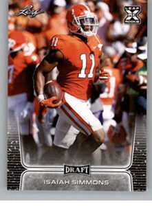 2020 leaf draft #33 isaiah simmons rc - clemson tigers arizona cardinals (rc - rookie card) nm-mt nfl trading football card