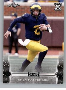 2020 leaf draft #54 shea patterson rc - michigan wolverines (rc - rookie card) nm-mt nfl football card