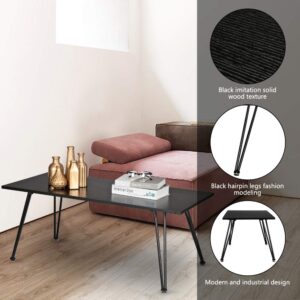 SSLine Coffee Table,Square Pointed Iron Modern Living Room Coffee Table with Metal Frame,V-Shape Sofa for Living Room Home Office Accent Furniture Tea Table