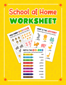 school at home worksheet