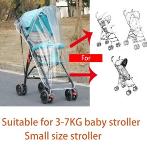 Universal Waterproof Baby Pushchair Rain Cover for Stroller Waterproof Windproof Dust Snow Weather Transparent Baby Carriage Cover