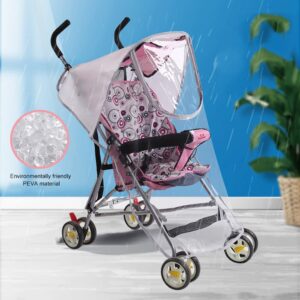 Universal Waterproof Baby Pushchair Rain Cover for Stroller Waterproof Windproof Dust Snow Weather Transparent Baby Carriage Cover