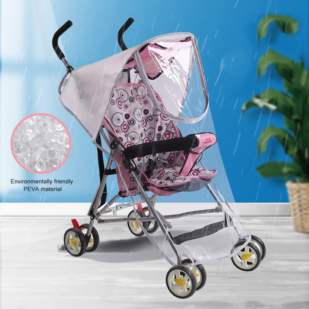 Universal Waterproof Baby Pushchair Rain Cover for Stroller Waterproof Windproof Dust Snow Weather Transparent Baby Carriage Cover