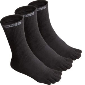 vwell toe socks cotton athletic running five finger socks 3 pairs,size 7-11