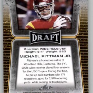 2020 Leaf Draft #49 Michael Pittman Jr. RC - USC Trojans Indianapolis Colts (RC - Rookie Card) NM-MT NFL Trading Football Card