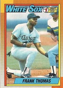 1990 topps baseball #414b frank thomas rc rookie card chicago white sox cor fdp official mlb trading card from the topps company