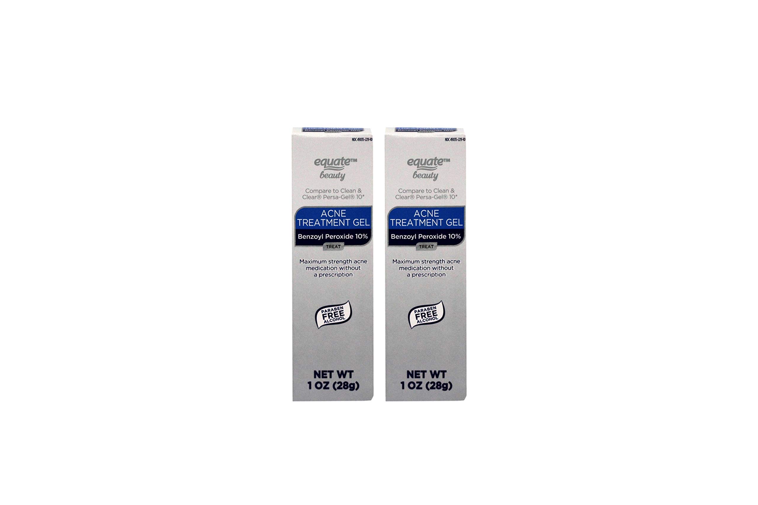 Equate 10% Benzoyl Peroxide Acne Treatment Gel, 1oz, 2 pack