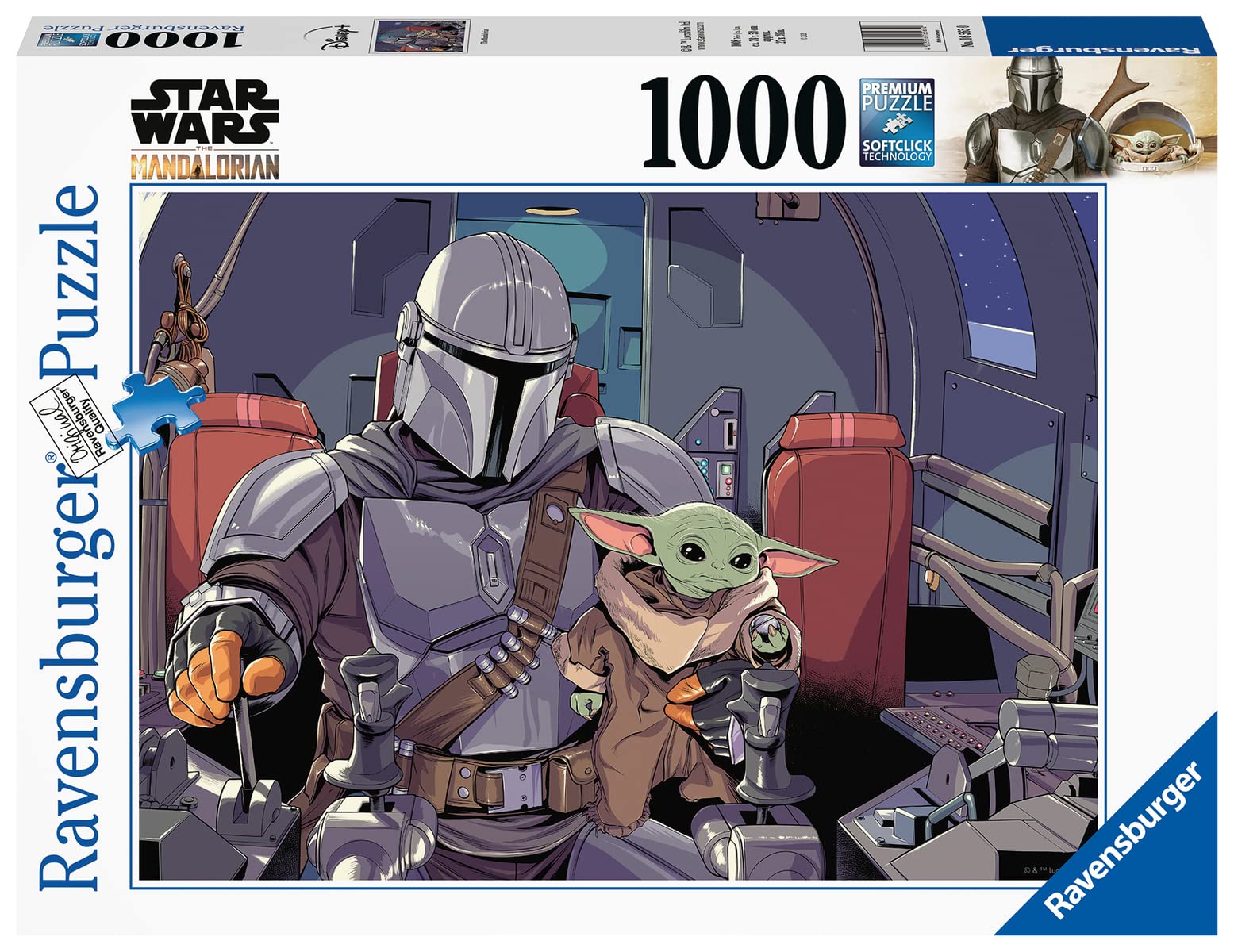 Ravensburger Star Wars The Mandalorian 1000 Piece Jigsaw Puzzle for Adults - 16565 - Every Piece is Unique, Softclick Technology Means Pieces Fit Together Perfectly