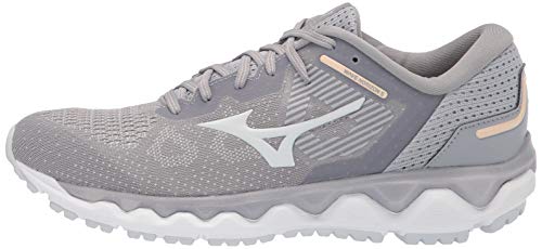 Mizuno Women's Horizon 5 Running Shoe, Silver Filgre-Barly Blue, 8.5