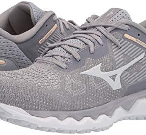 Mizuno Women's Horizon 5 Running Shoe, Silver Filgre-Barly Blue, 8.5