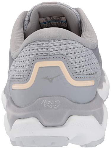 Mizuno Women's Horizon 5 Running Shoe, Silver Filgre-Barly Blue, 8.5